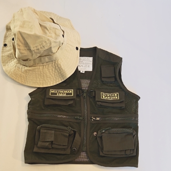 park ranger | Toys | Junior Ranger Olive Green Explorer Vest With Tan ...